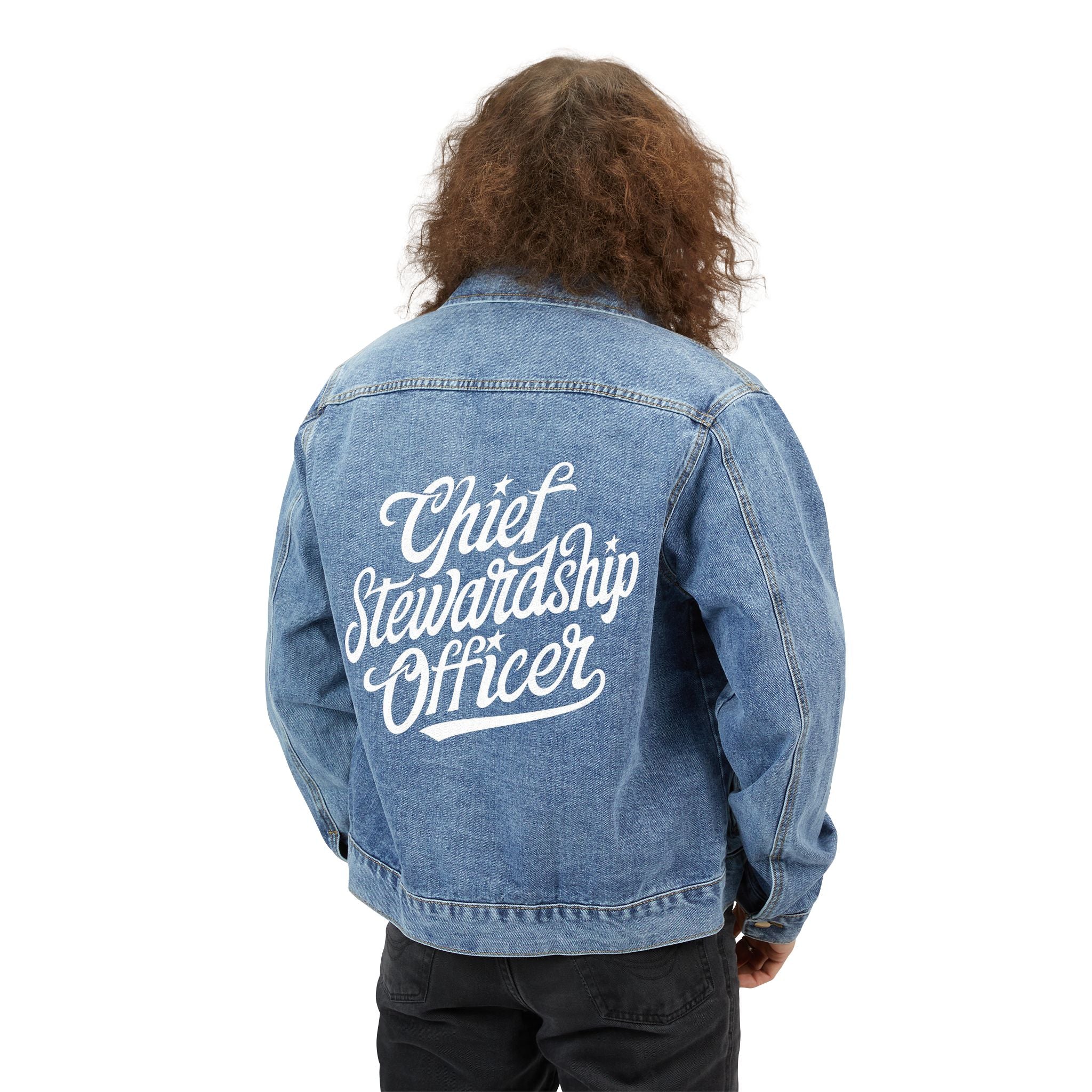 Chief Stewardship Officer Men's Denim Jacket – Steward Your Lifestyle
